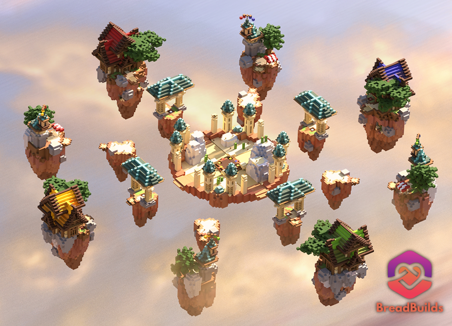 Houses - BedWars Map | Chunkfactory